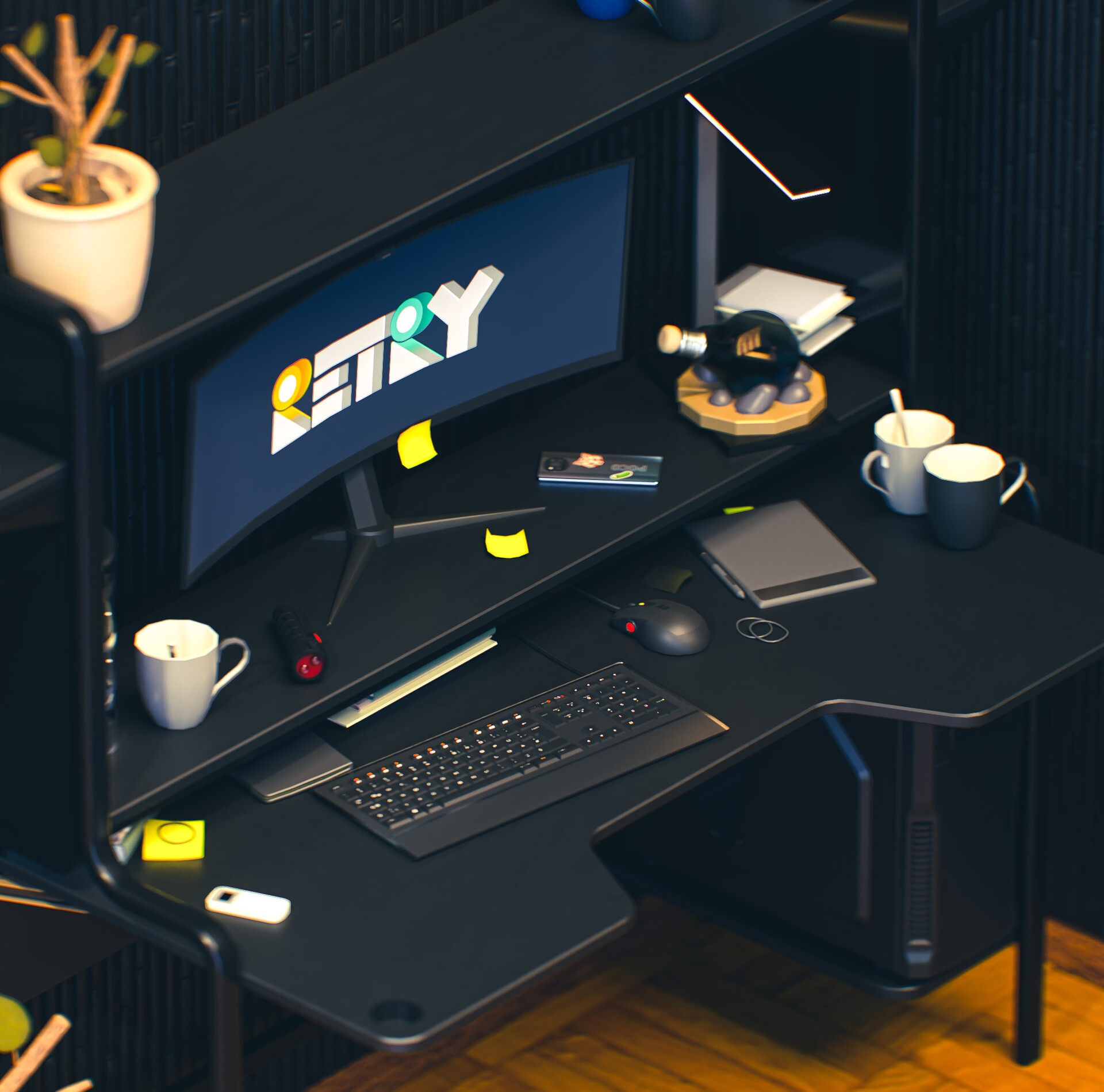 ArtStation - Work desk Raid