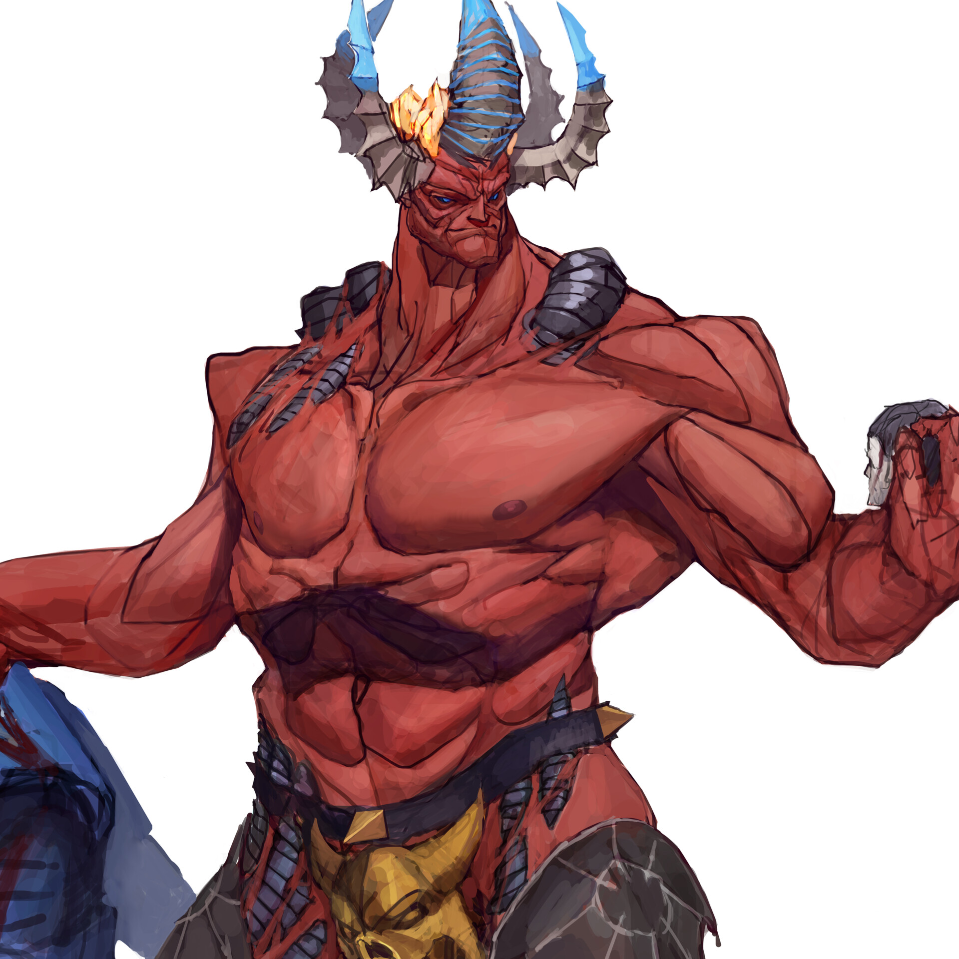 ArtStation - Fargus the Scorcher, Daemon Prince of Chaos Undivided #3