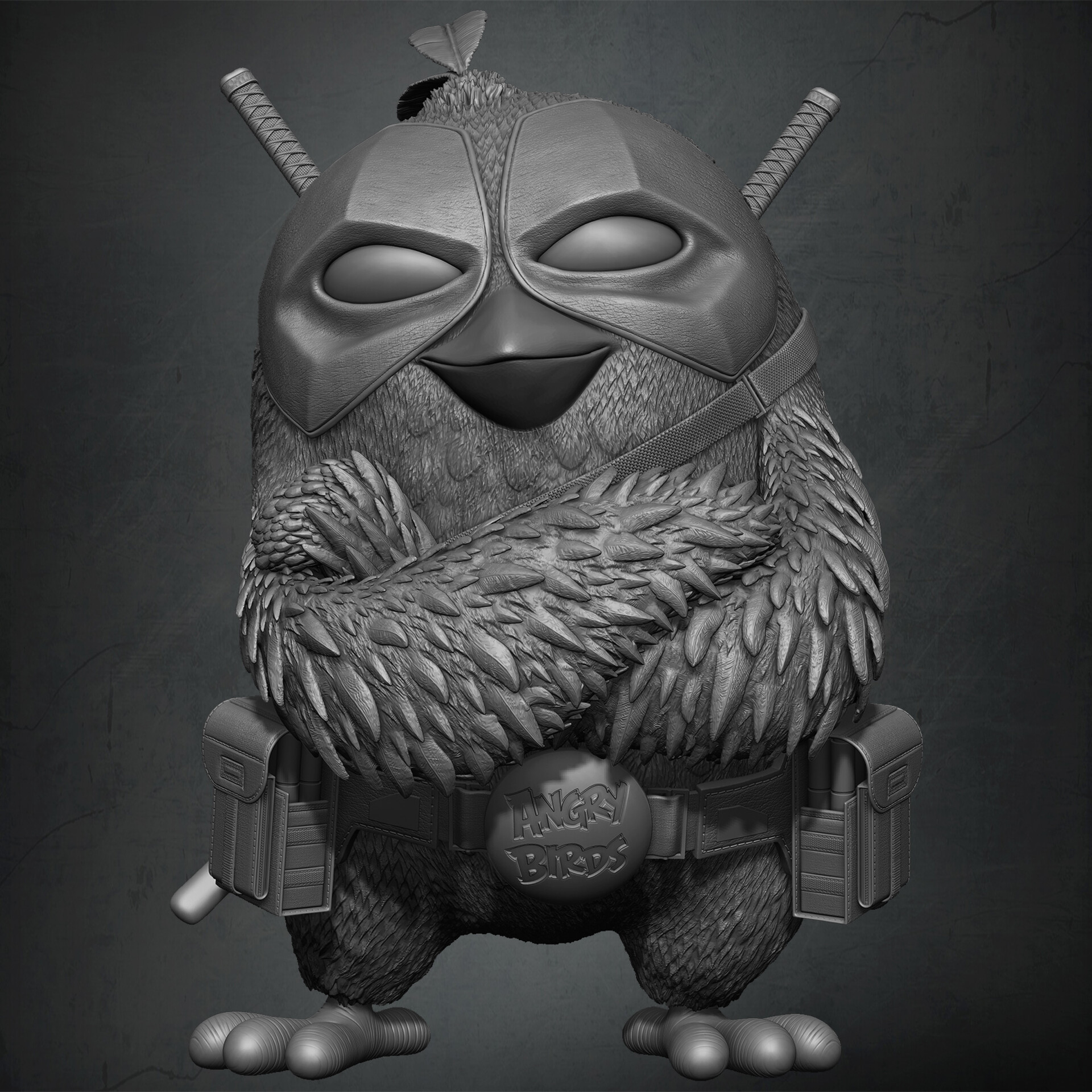 ArtStation - Red Mash-Up Angry Birds Deadpool