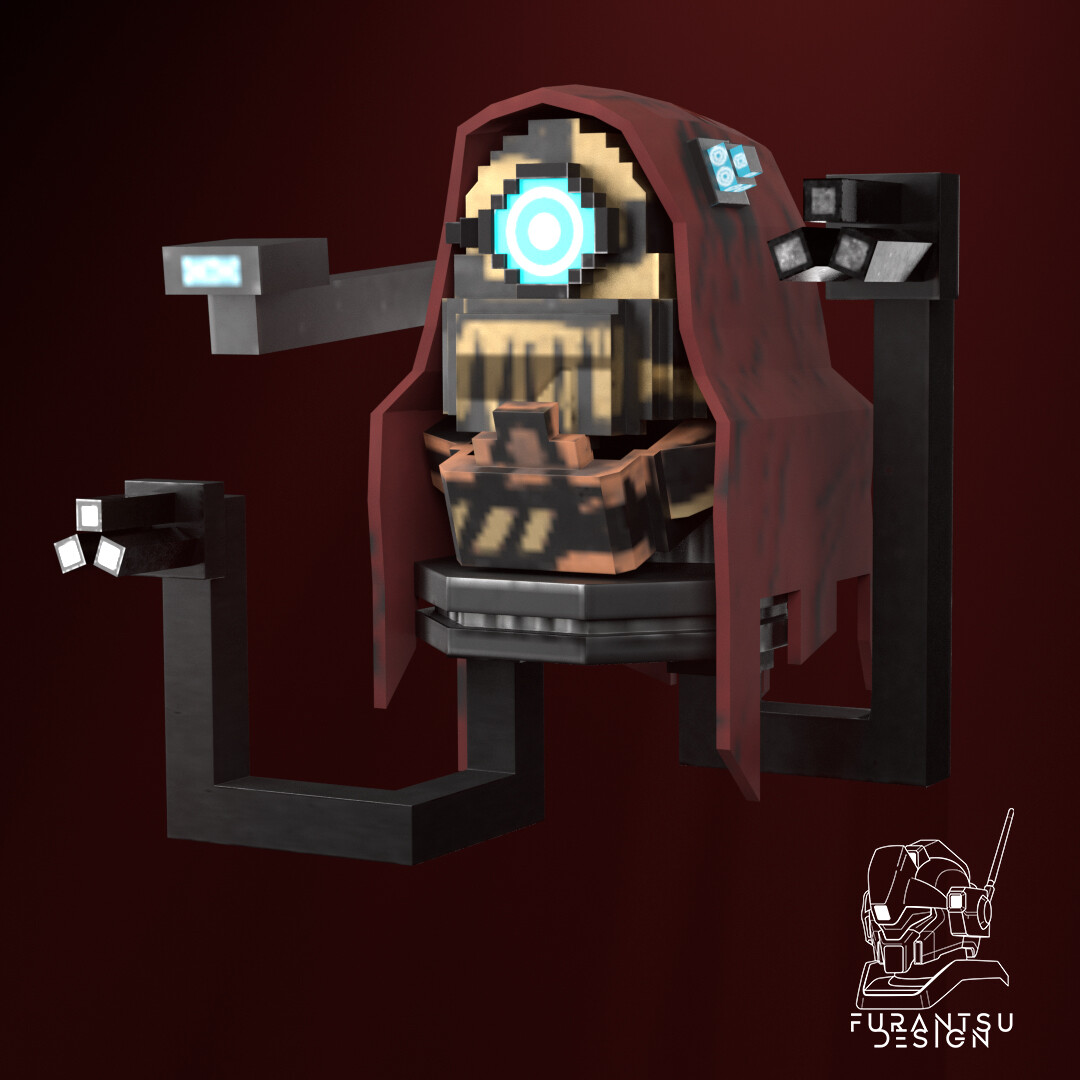 ArtStation - ONE EYE MECHANICAL SKULL