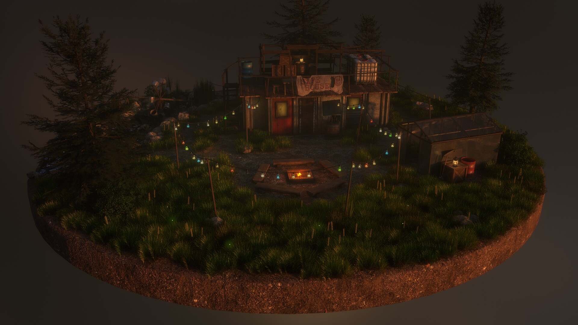 ArtStation - Scrap House In Forest - Diorama