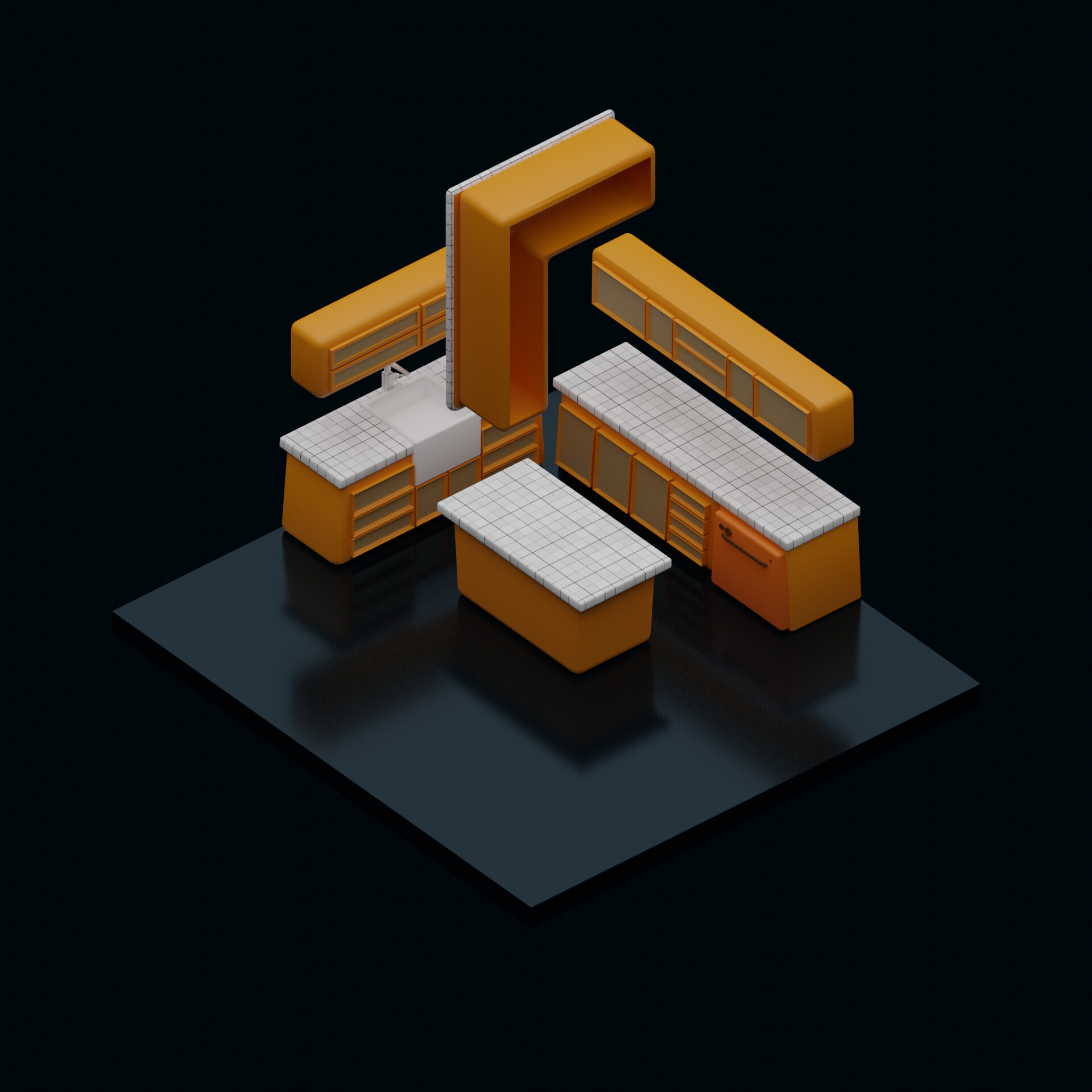 ArtStation - Basic & Beveled Kitchen