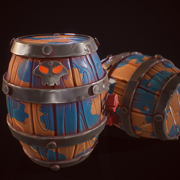 Nvector - Stylized Barrel | Substance Designer 2022