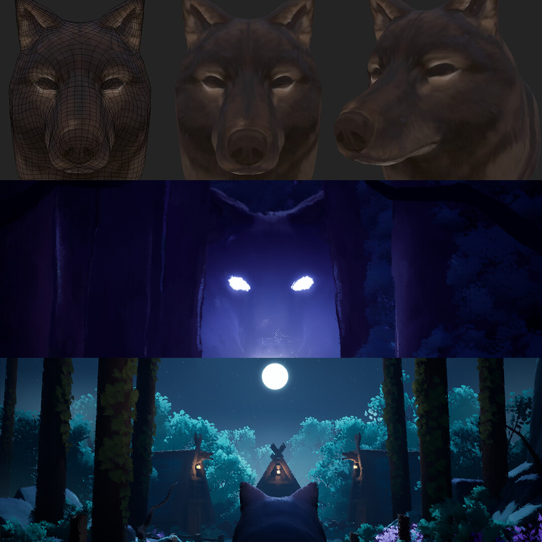 ArtStation - Stylized Wolf Asset