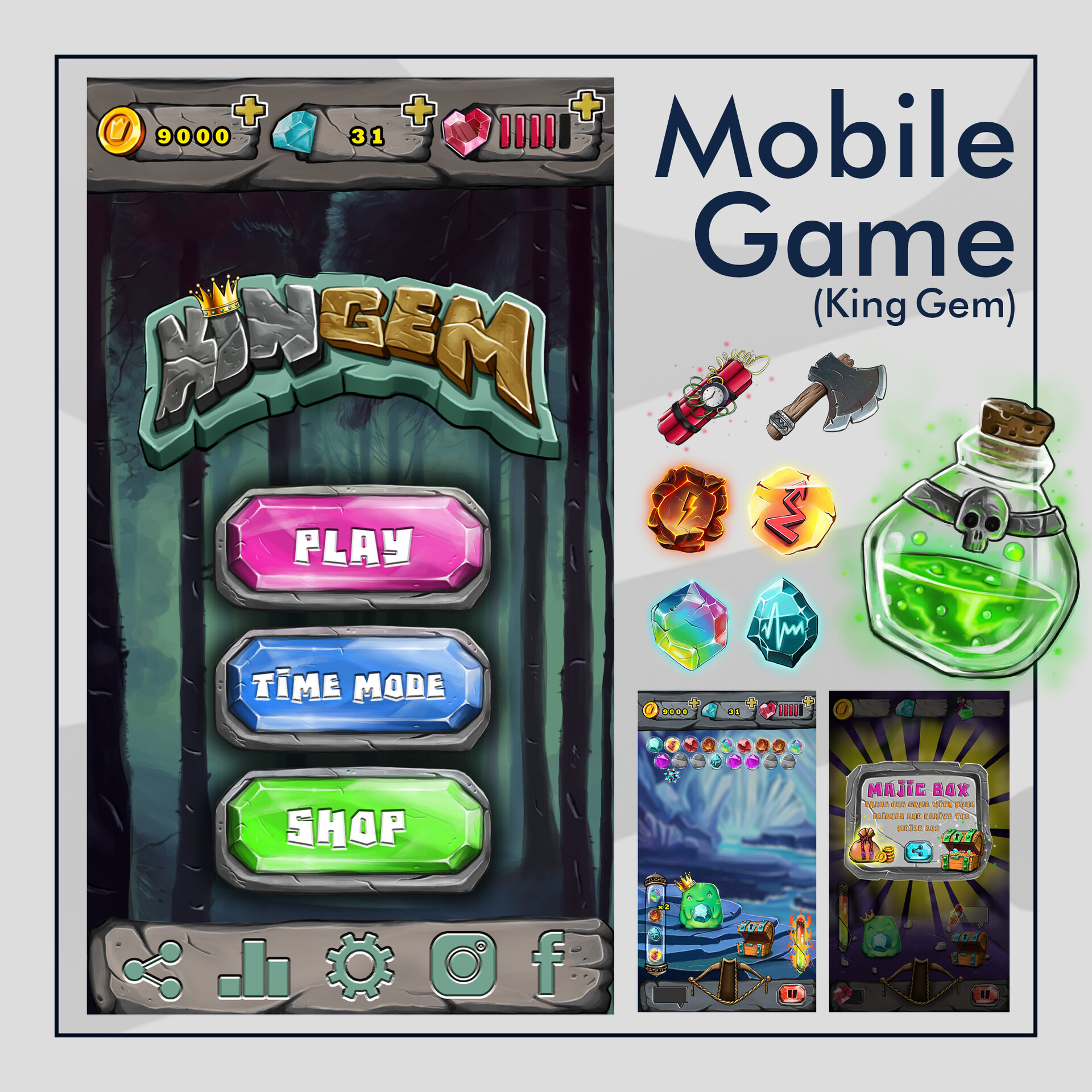 ArtStation - "King Gem" Mobile Game