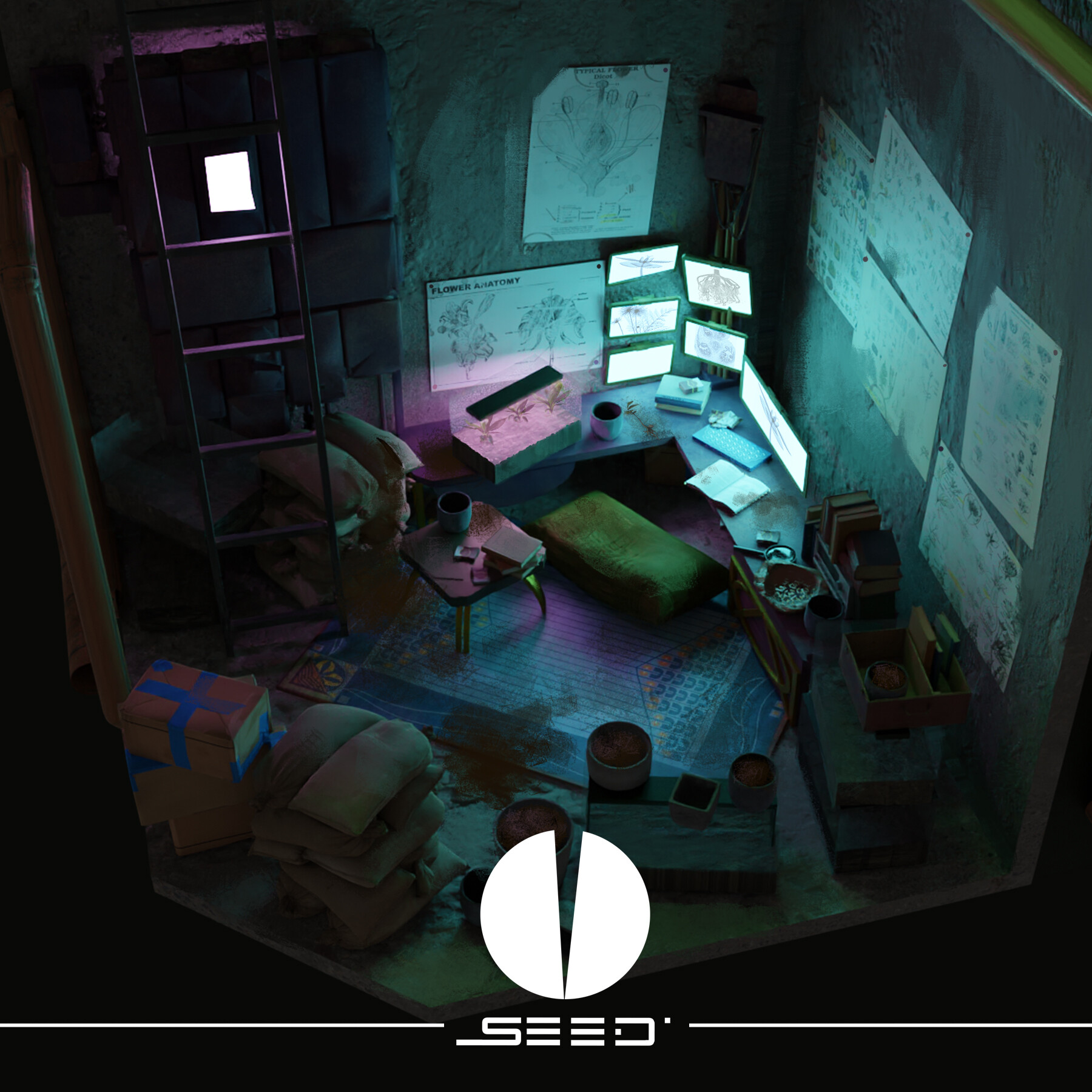 ArtStation - Seed |Interior Design | Personal Worldbuilding Project