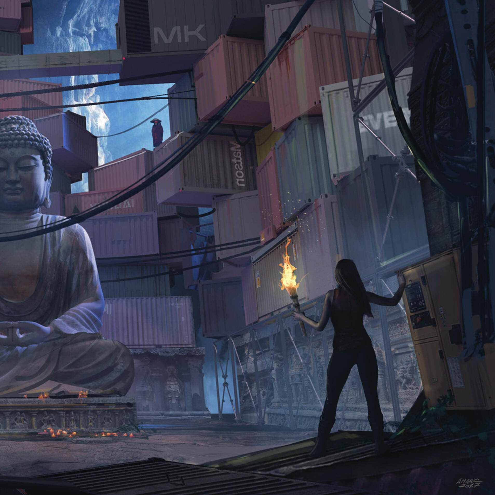 ArtStation - Cyberpunk - Nomad Cave Temple