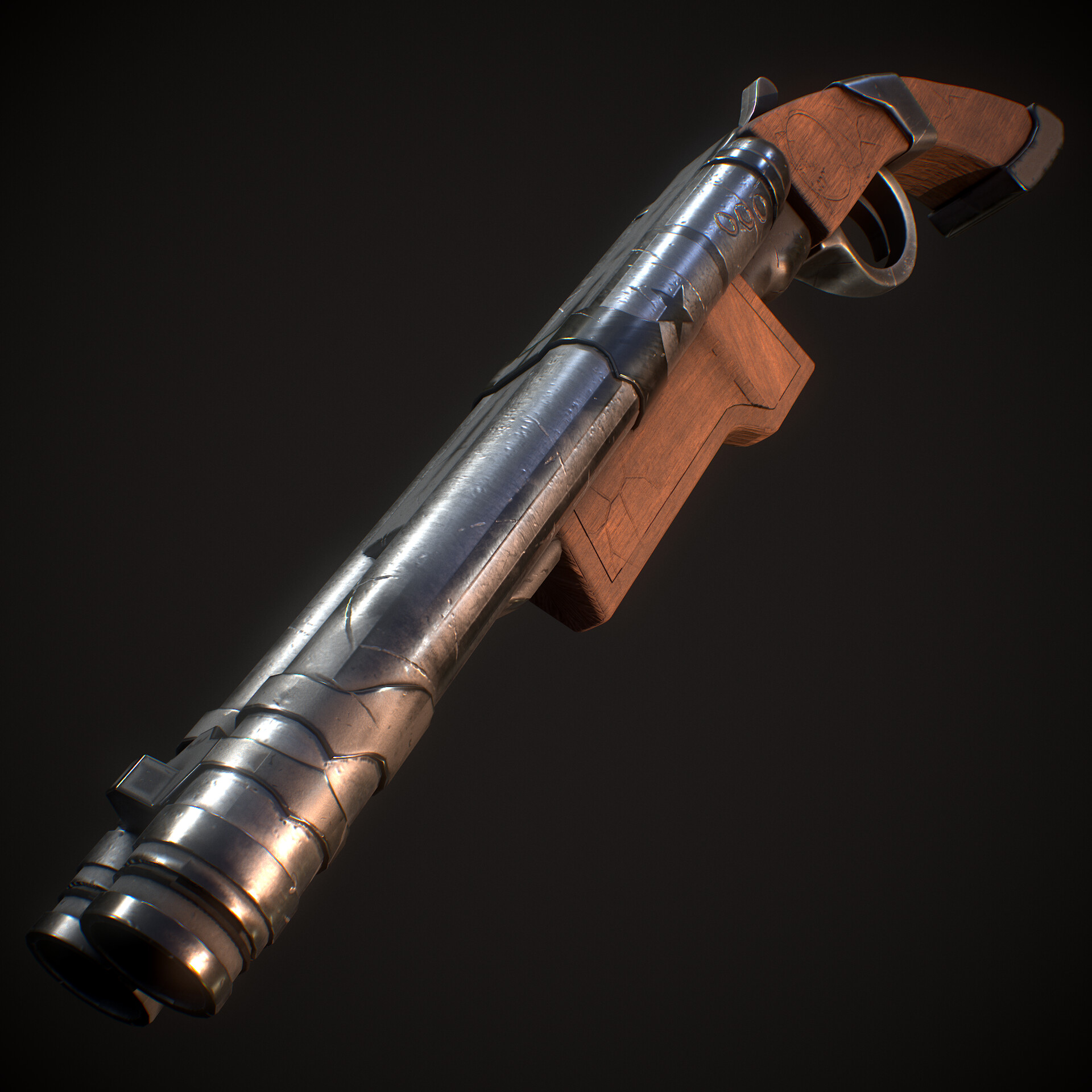 ArtStation - Double barrels gun concept