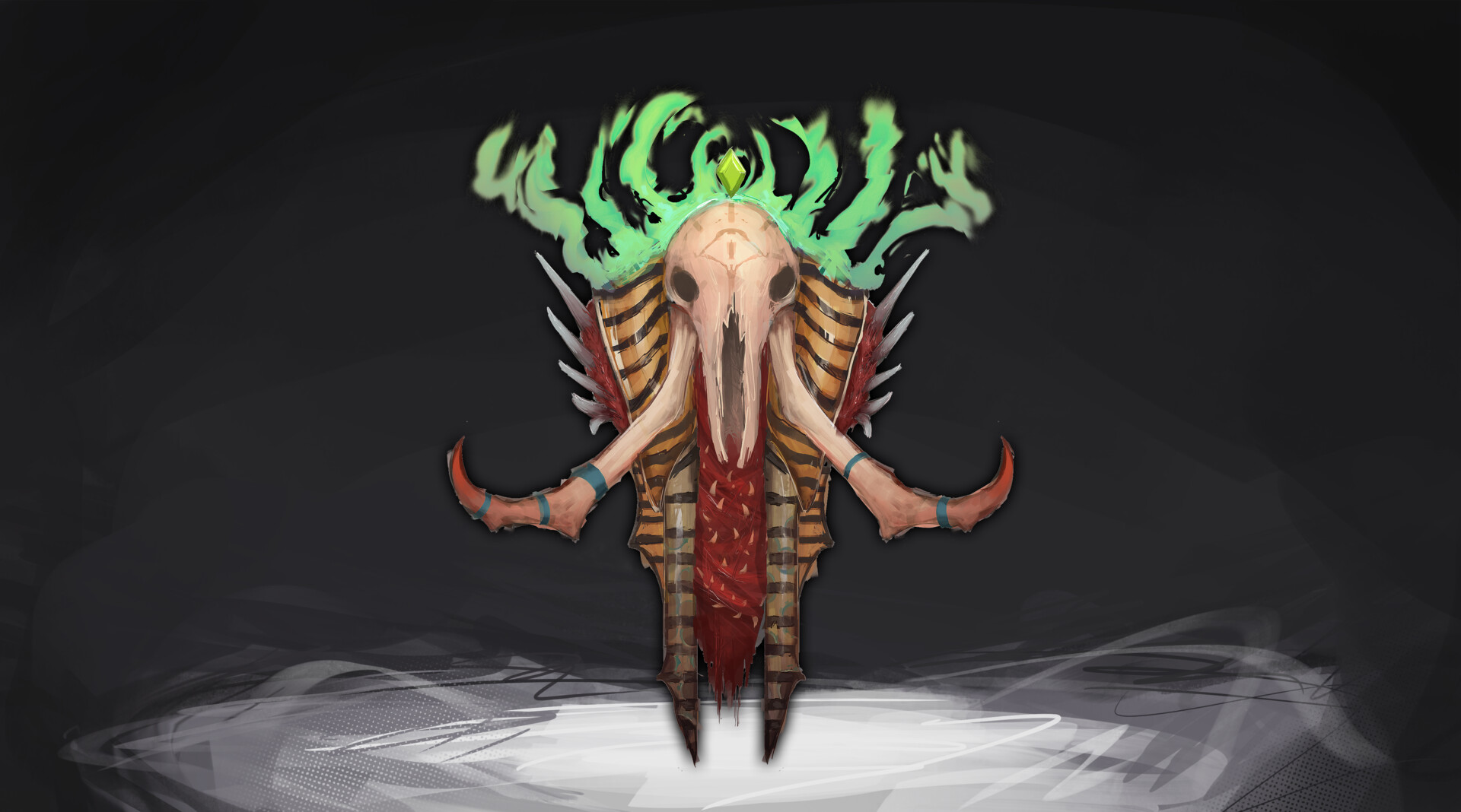 ArtStation - Cursed battle equipment for a legendary necromancer 🧙‍♂️