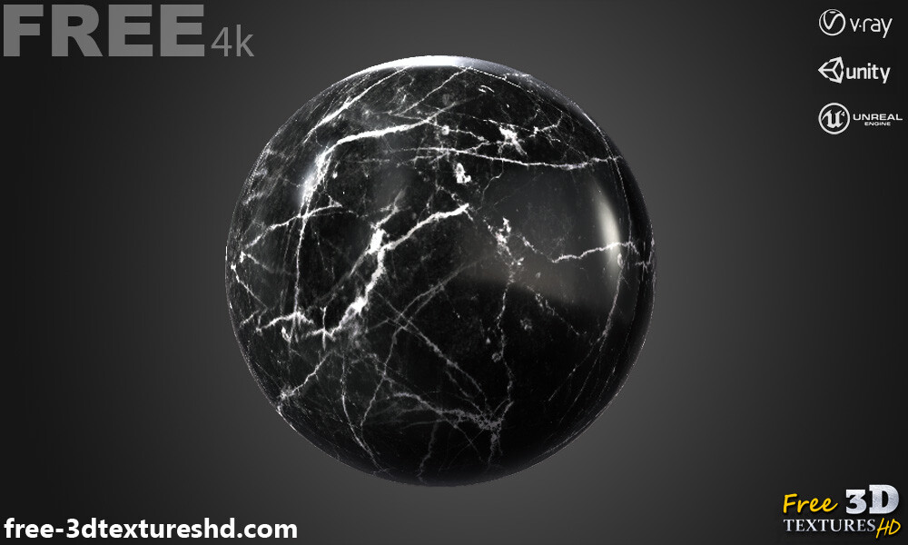 ArtStation - Black Marble 3d Texture PBR High Res Free Download 4K for ...