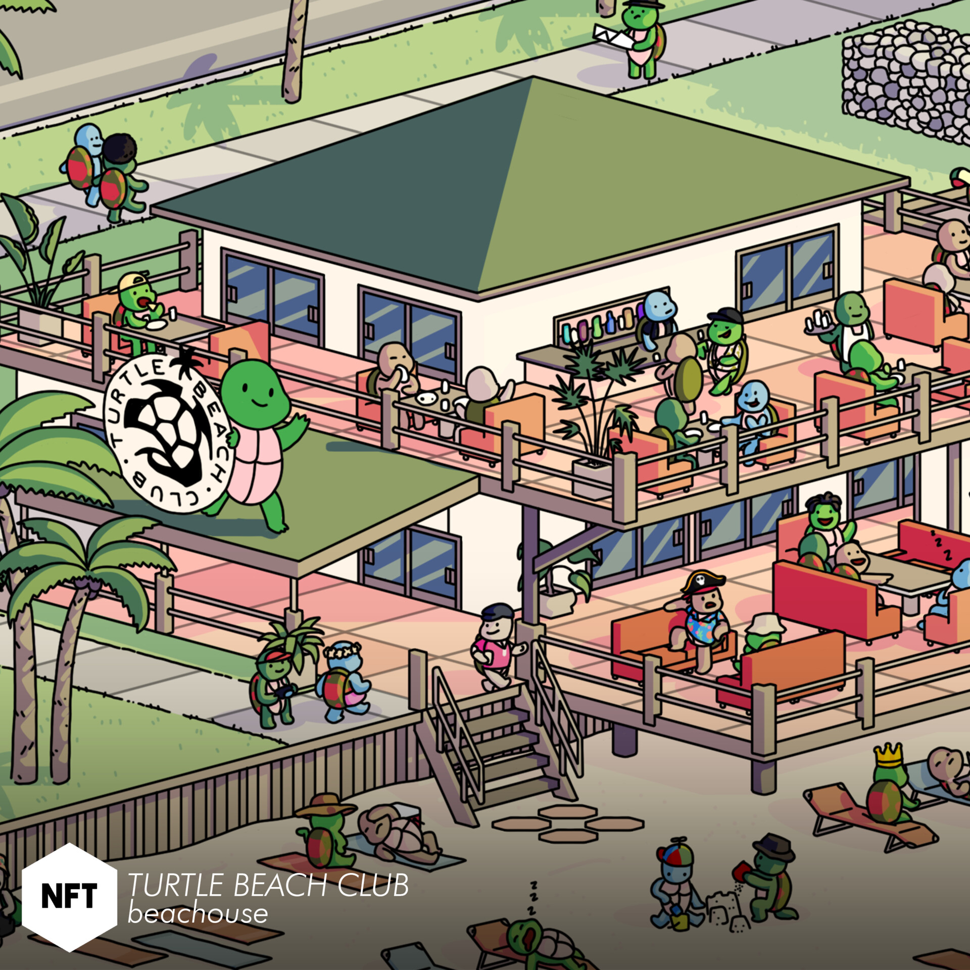 ArtStation - NFT ART | Turtle Beach Club Artwork