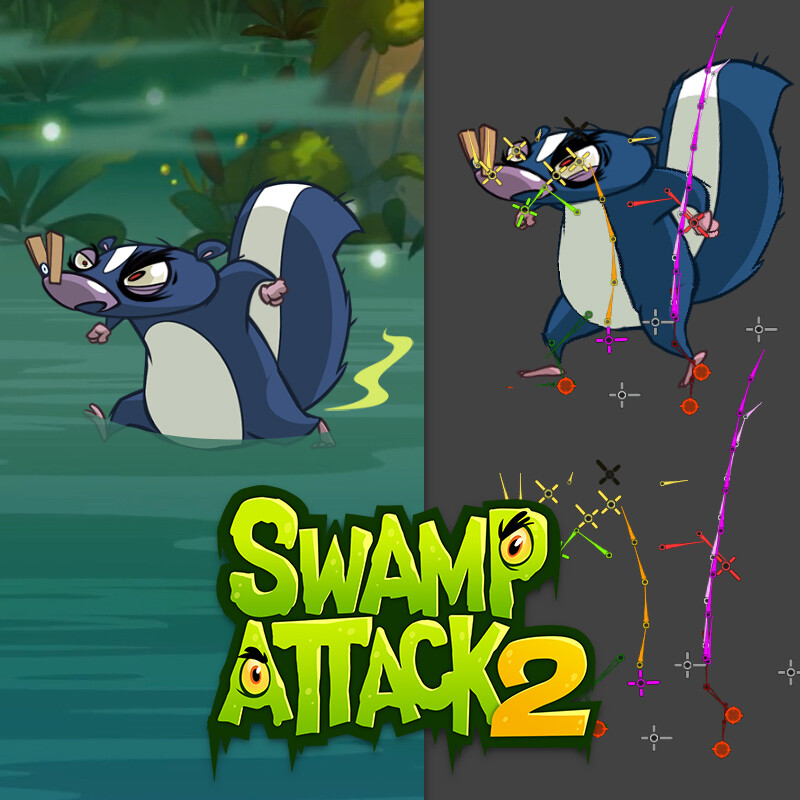 ArtStation - Swamp Attack 2 - Skunk Animations
