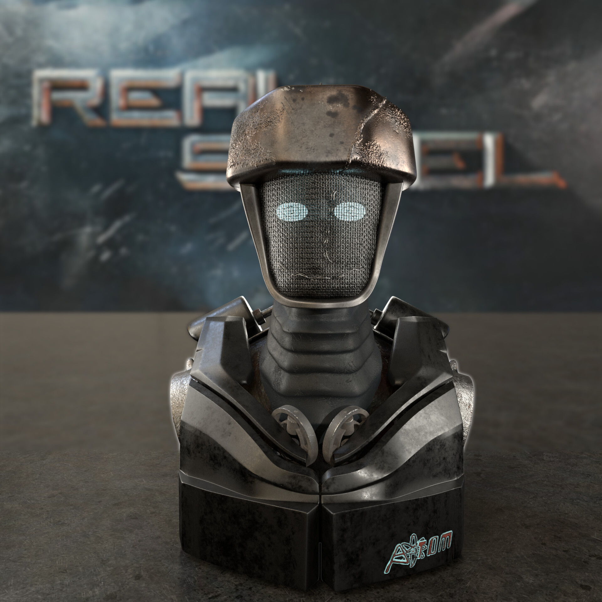 ArtStation - Atom Bust from Real Steel movie