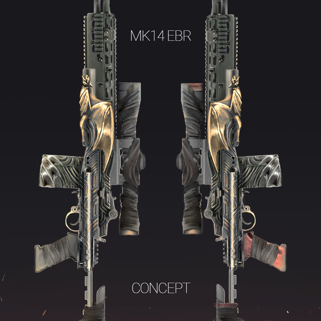ArtStation - MK 14 EBR — Bat skin concept