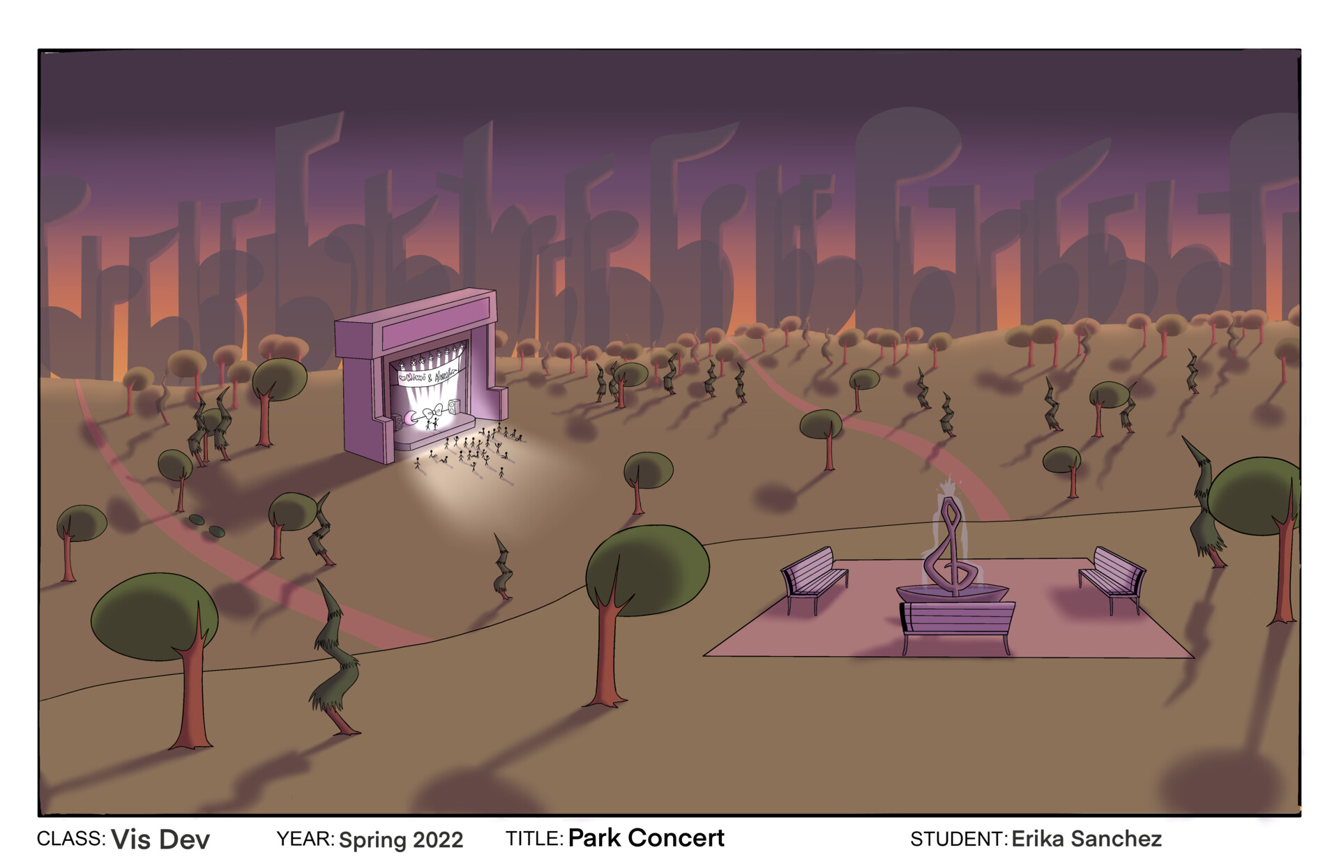 ArtStation - Park Concert Vis Dev