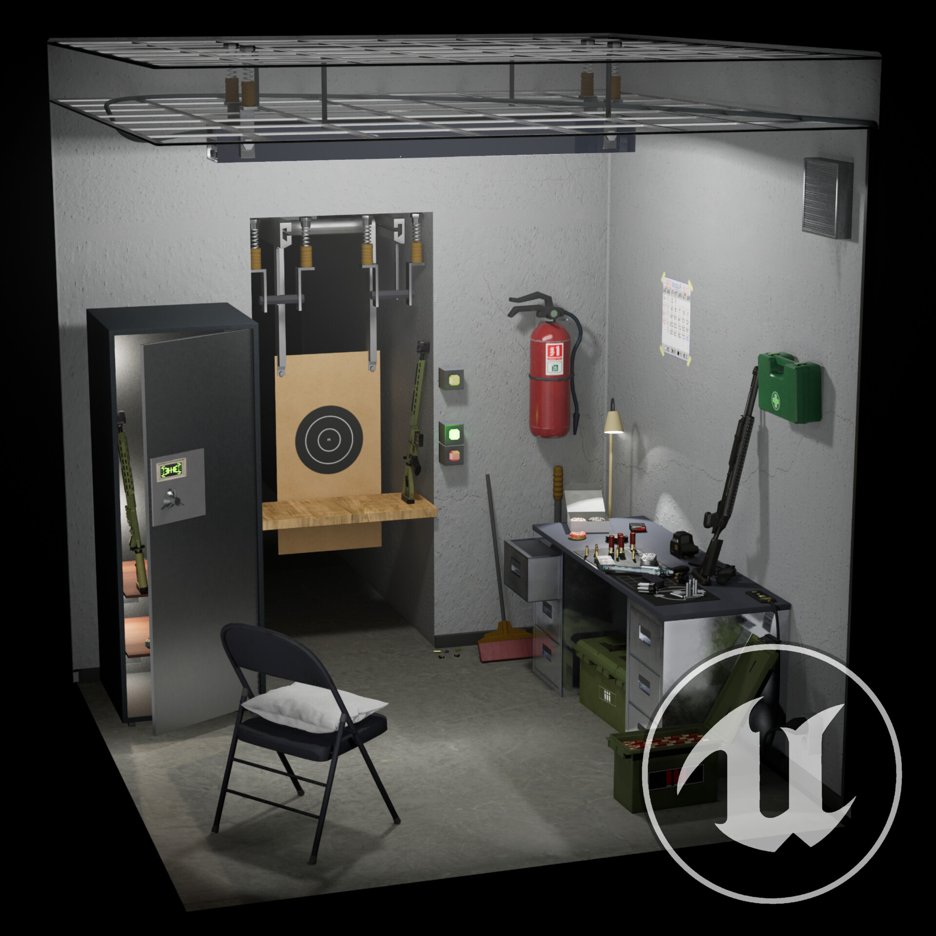 ArtStation - Bunker Gun Range Environment - UE5