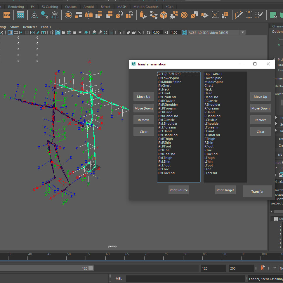 ArtStation - Animation transfer script - PyMel