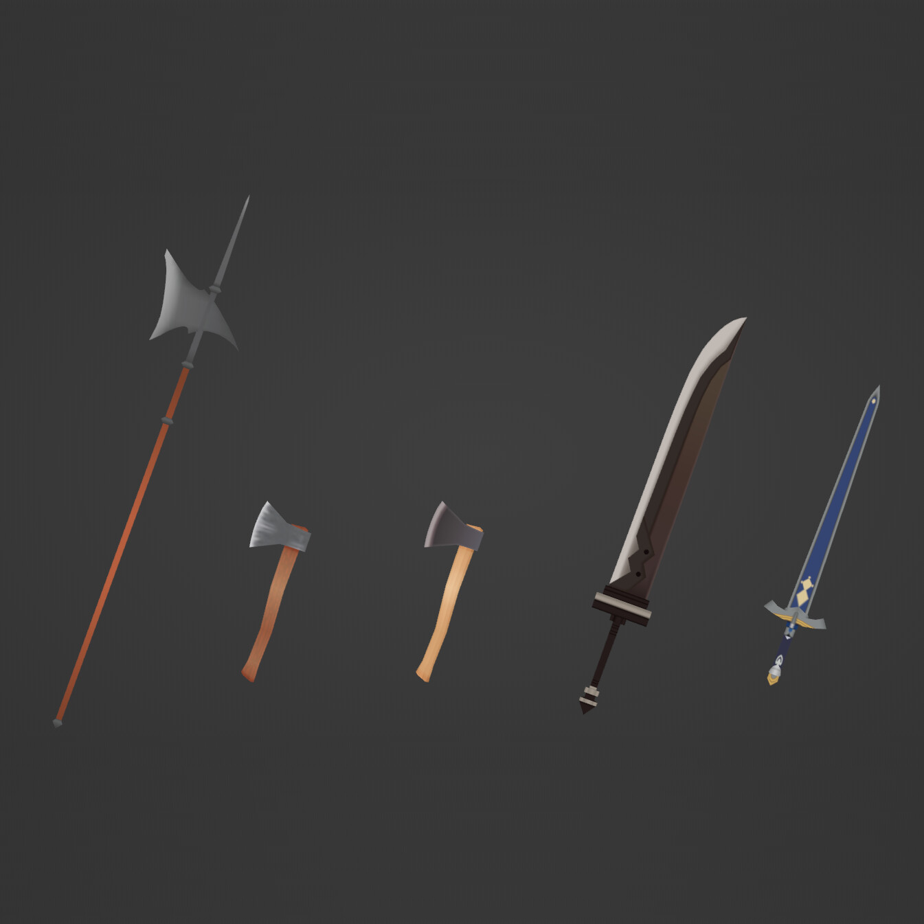 ArtStation - Low-Poly Videogame Weapons