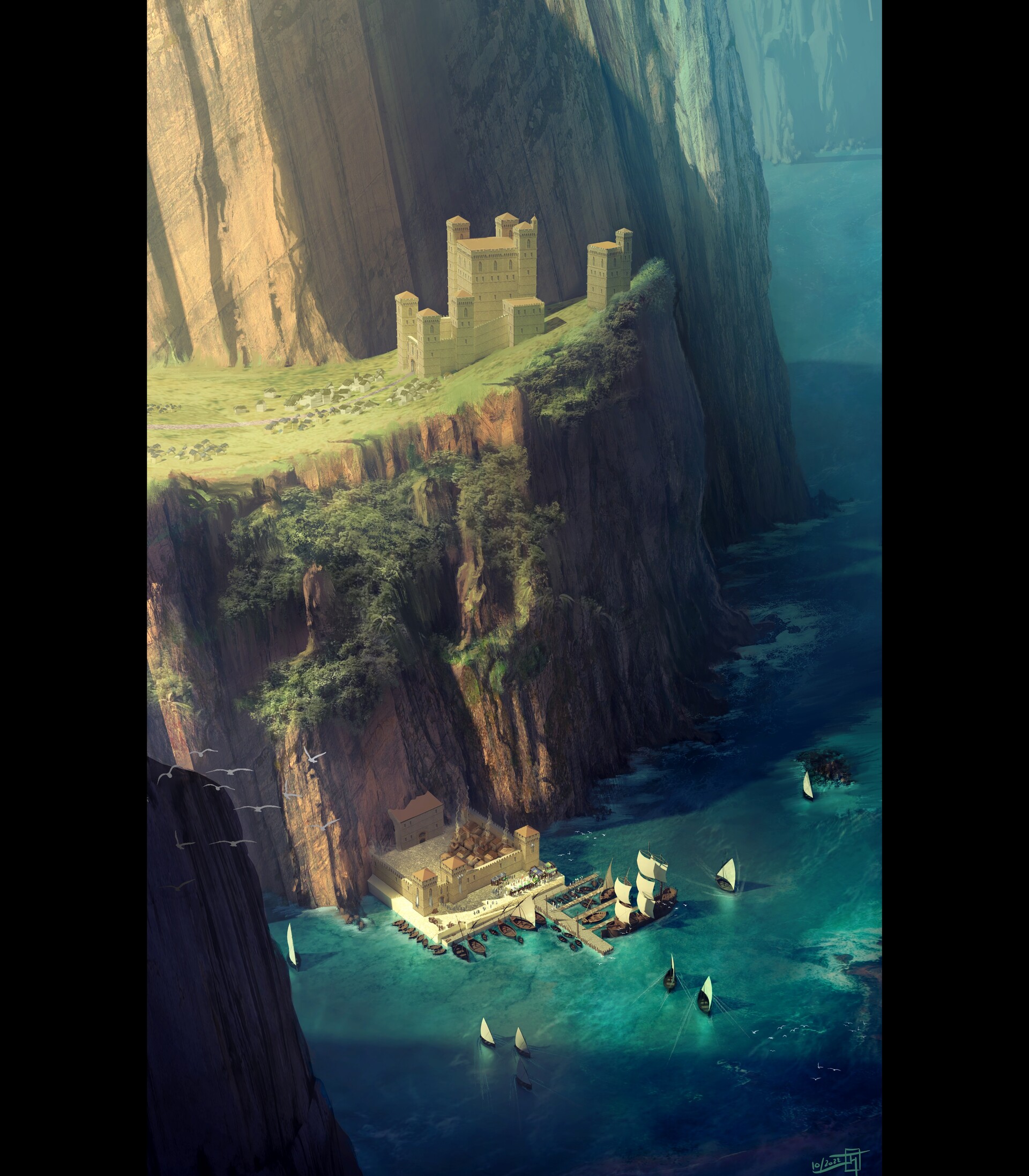 ArtStation - the gate to High Lagoon + timelapse