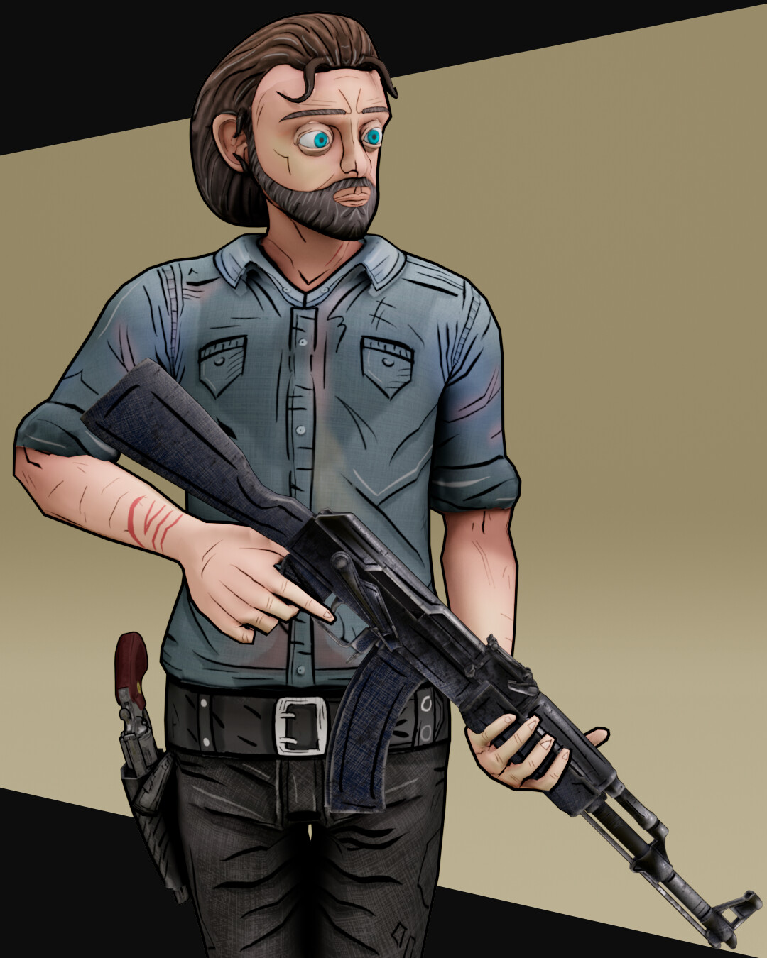 ArtStation - Rick Grimes - Fan Art