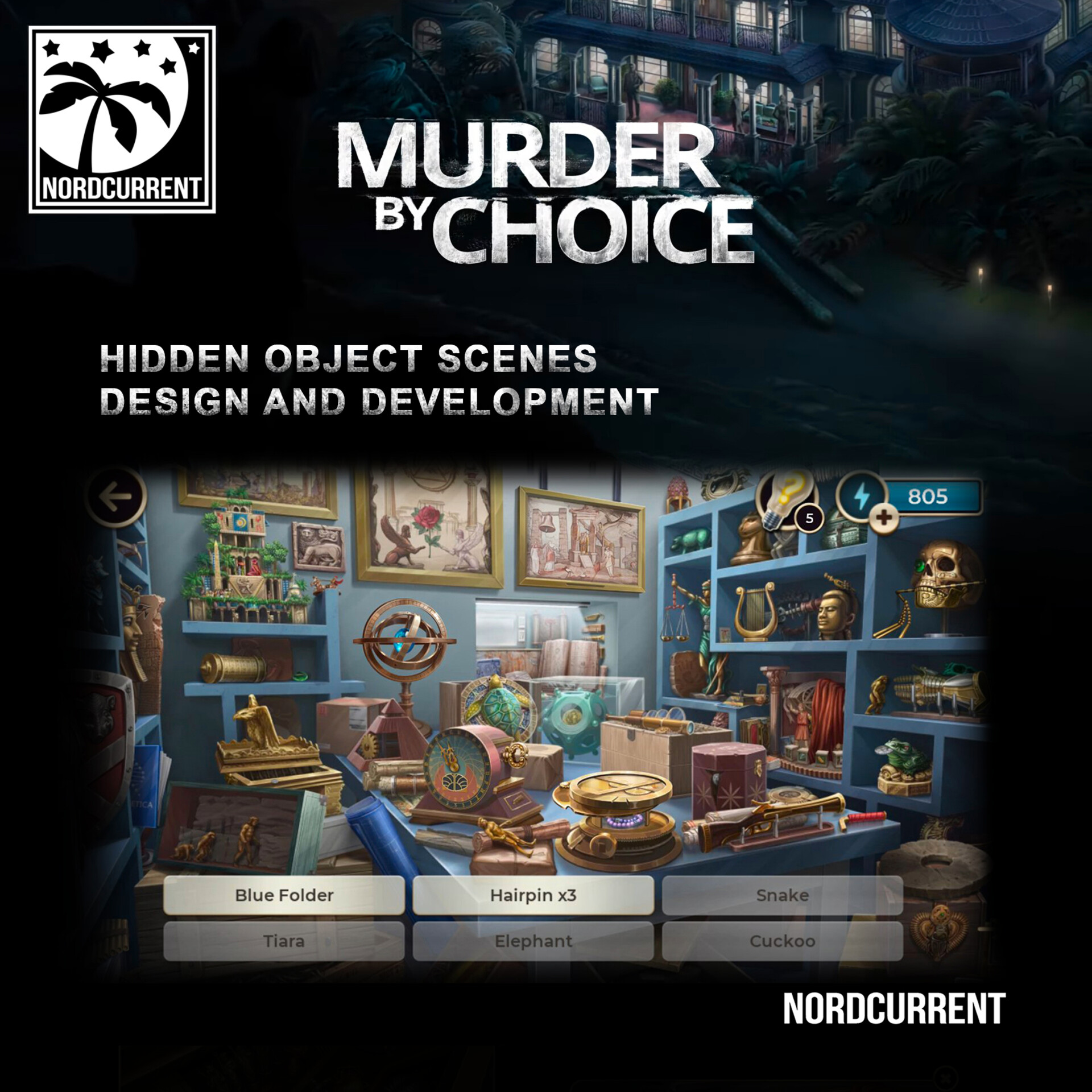 ArtStation - Murder by Choice: Clue Mystery Hidden Object scenes