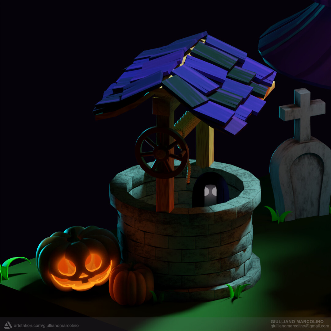 ArtStation - Halloween Cottage House