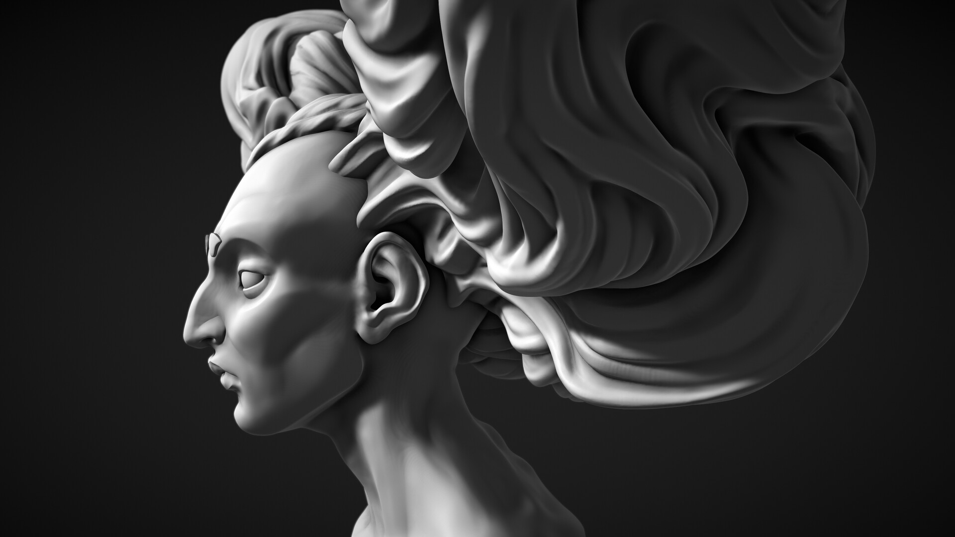 ArtStation - The Face - Sculpt Concept