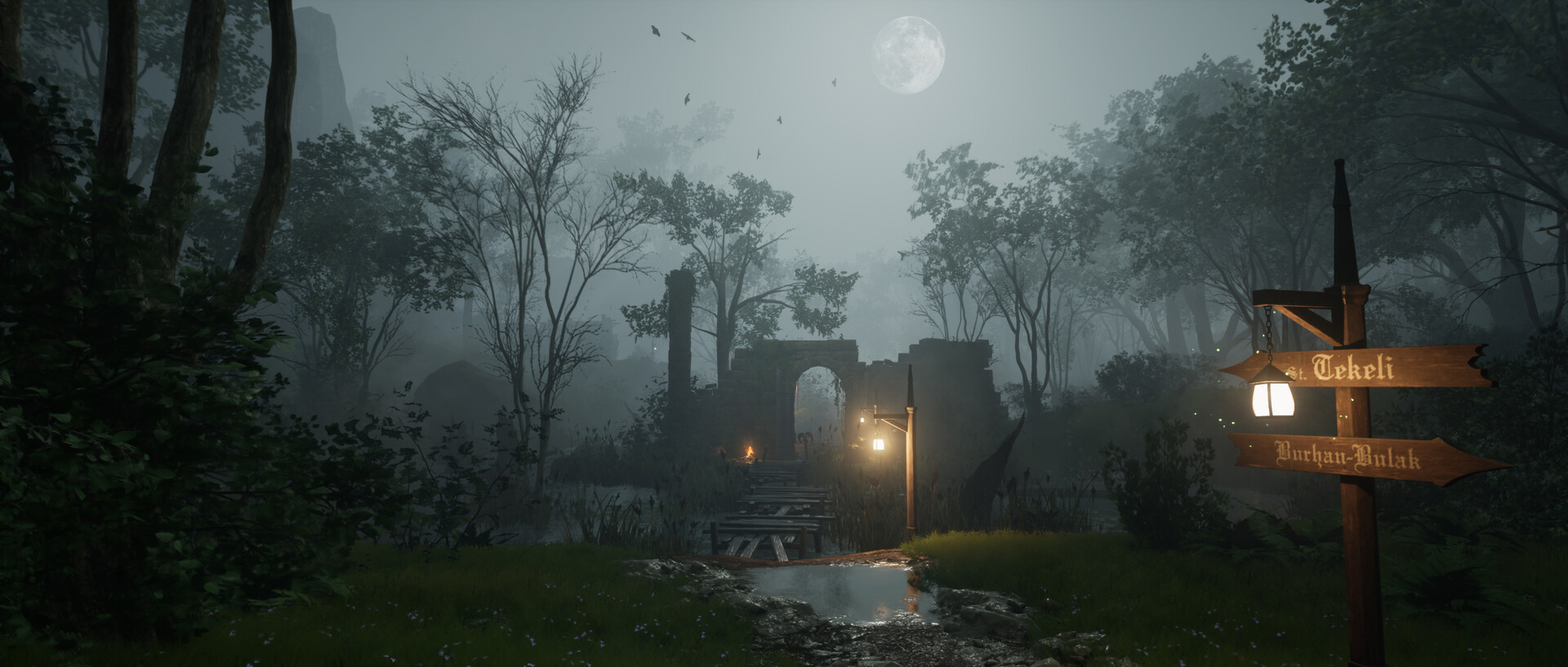 ArtStation - Ruins in the swamp