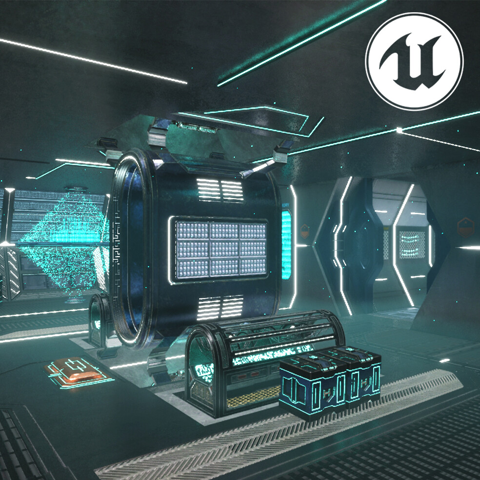 ArtStation - Spaceship Interior - Level Design