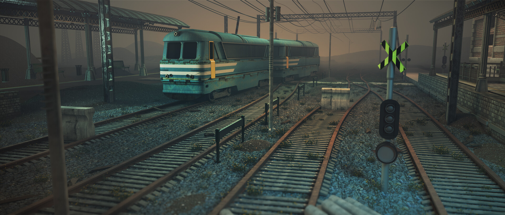 ArtStation - Apocalyptic Train station