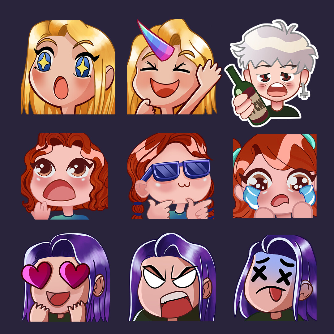 ArtStation - Twitch badges and emotes