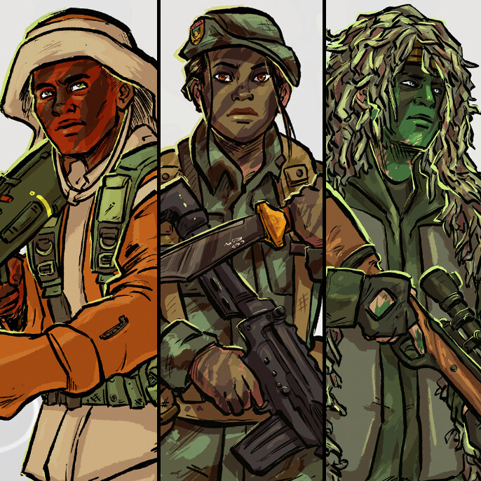 ArtStation - Brazilian army characters
