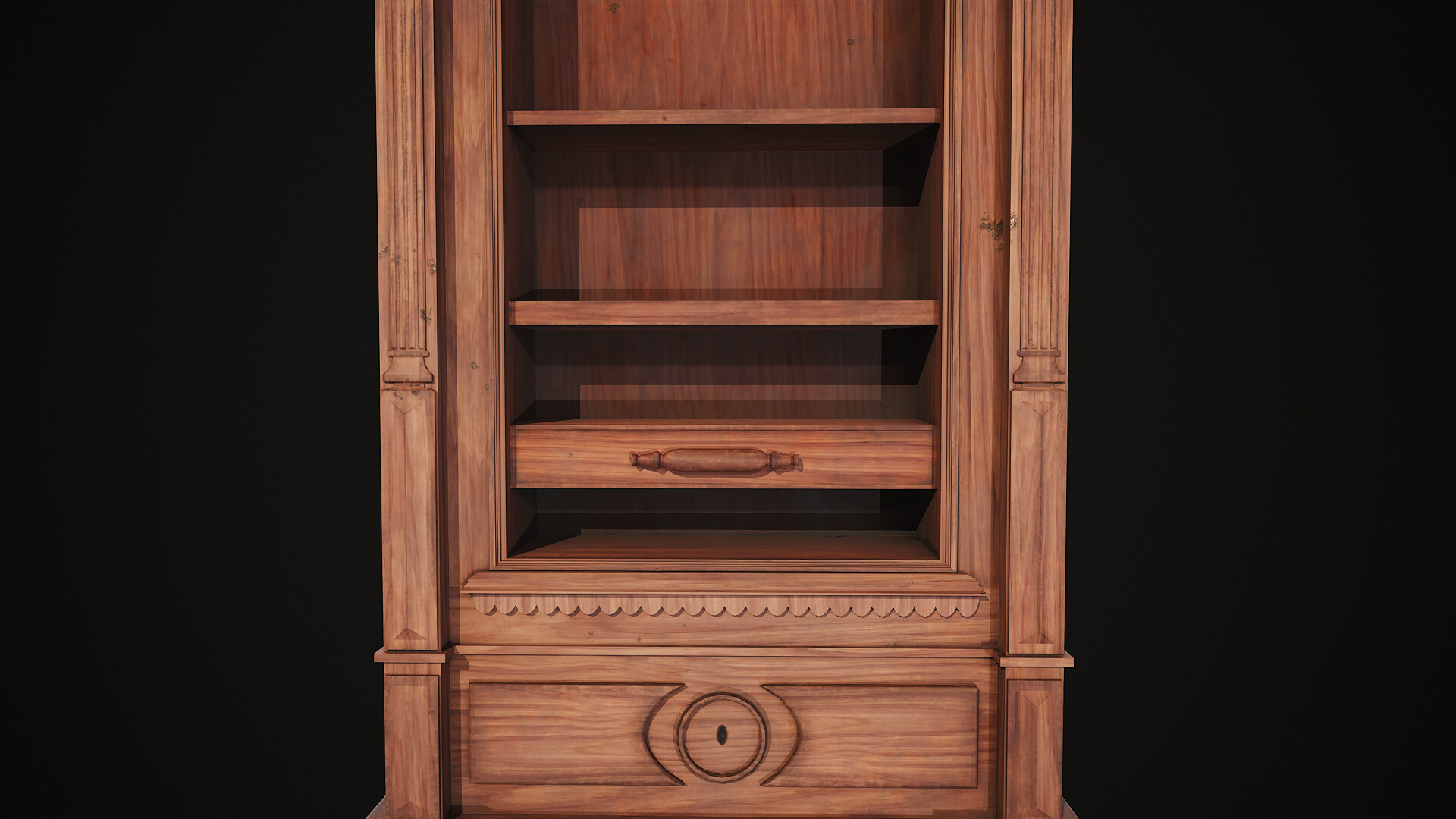 ArtStation - Wooden bookcase