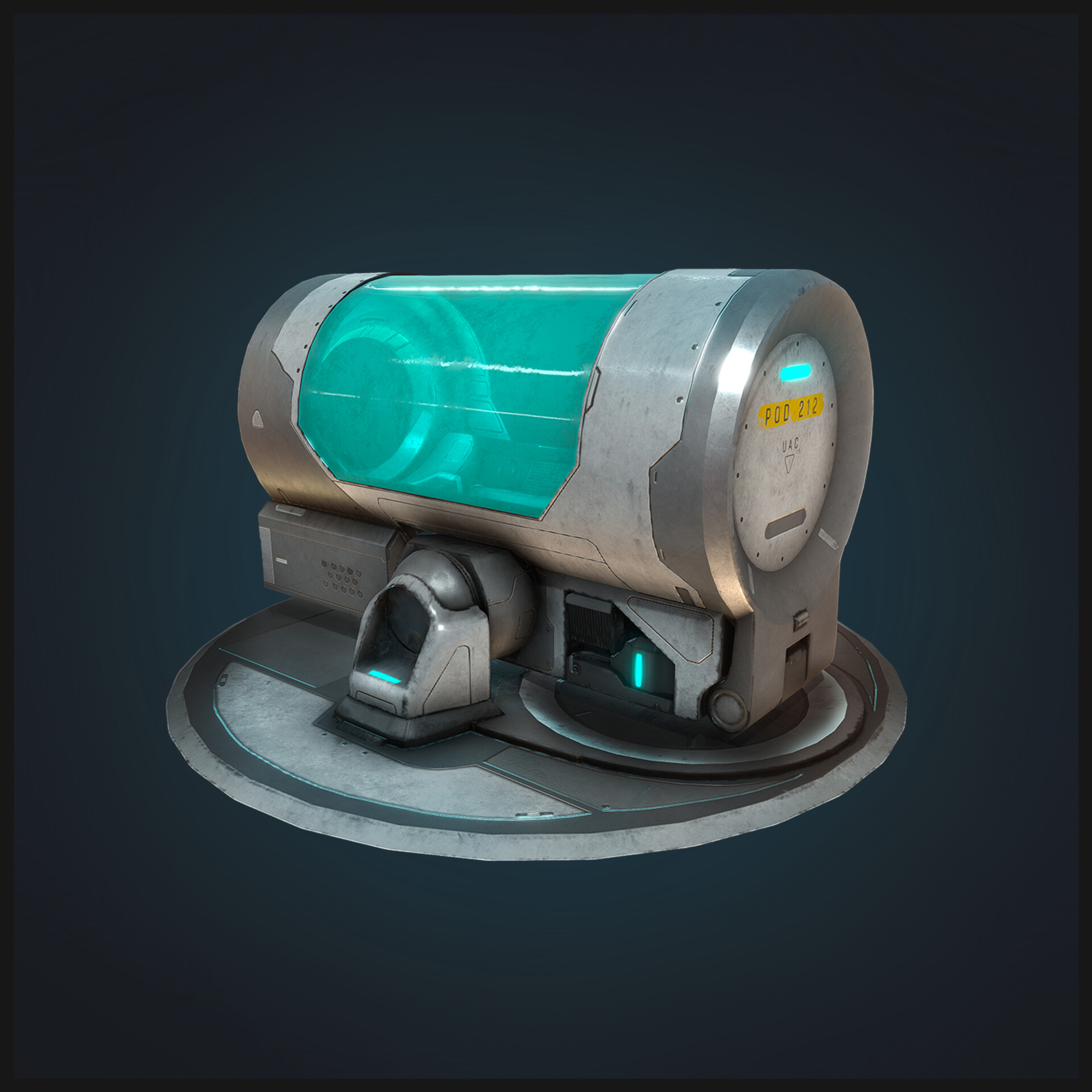 ArtStation - Doom Cryopod 3D - Based on concept by Bryan Flynn