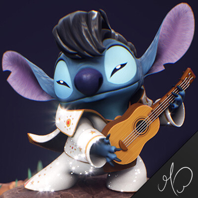 ArtStation - Elvis-Stitch (Lilo&Stitch) Fan Art