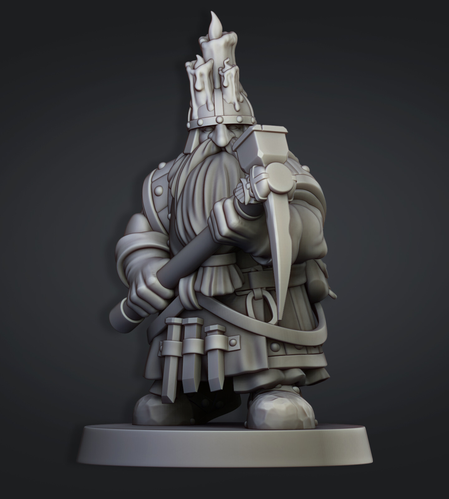 ArtStation - Dwarf Miners - Miniatures