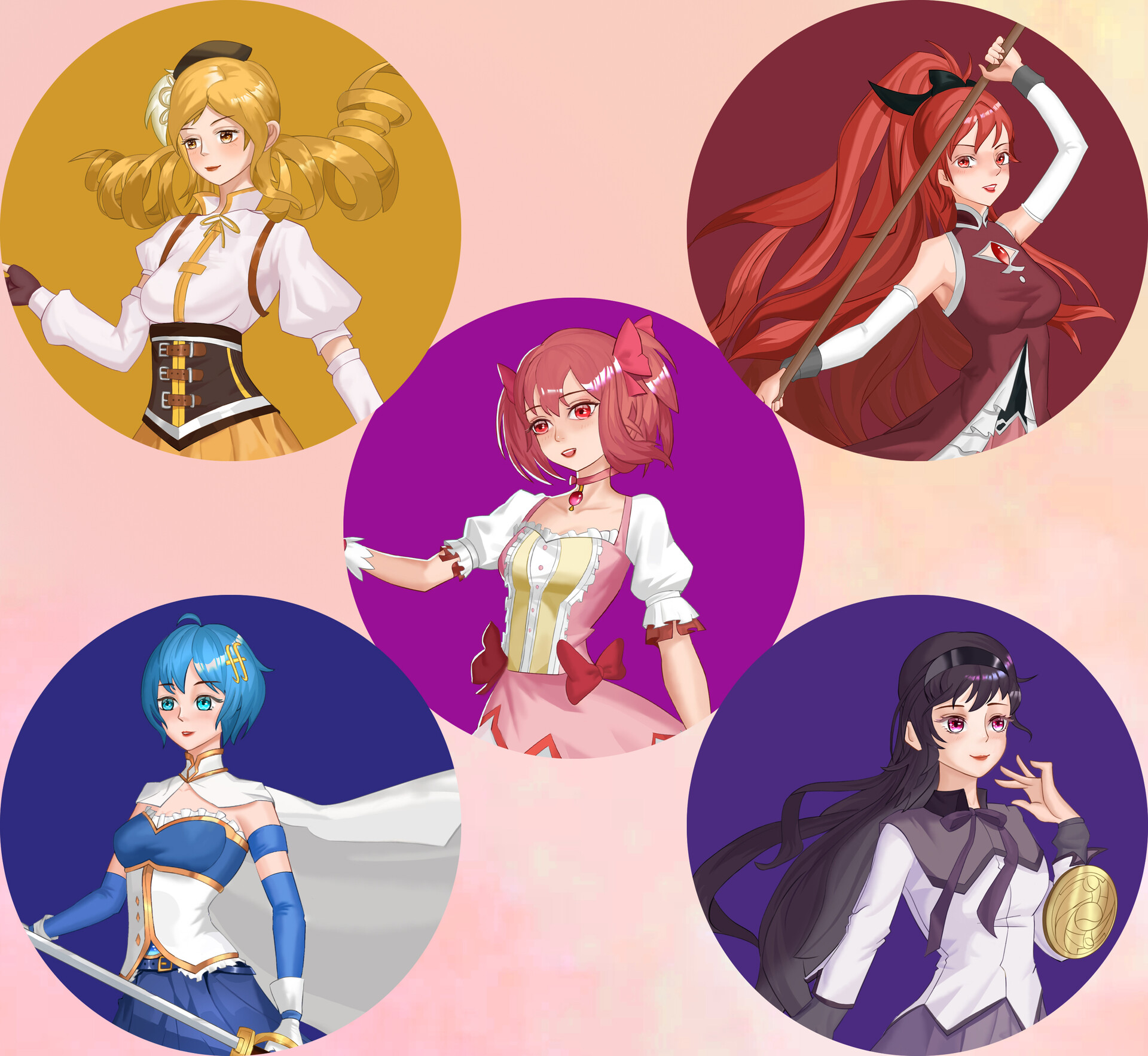 ArtStation - Magical girl Madoka coterie