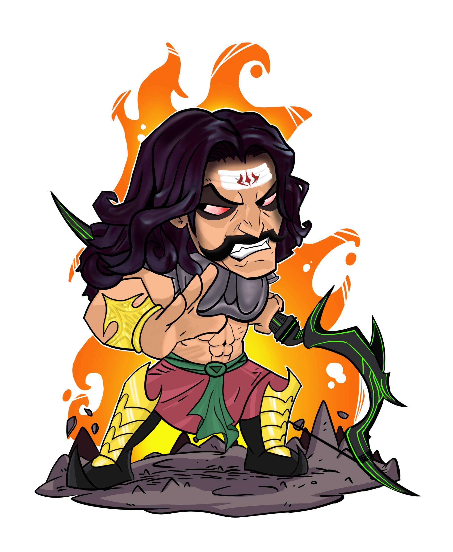 ArtStation - Indrajith - Son of Raavana (2D Character Concept)