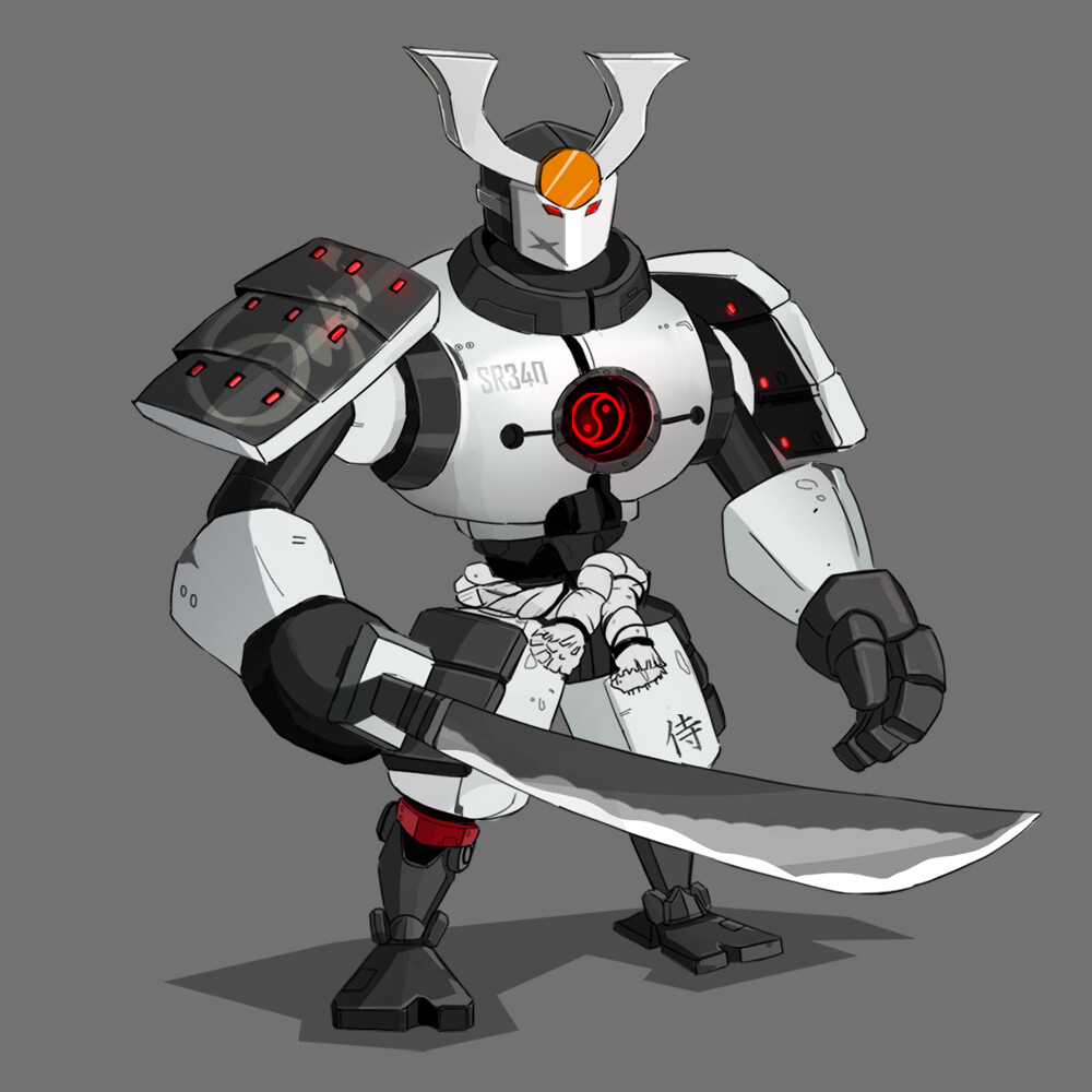ArtStation - Samurai Bot Character Design