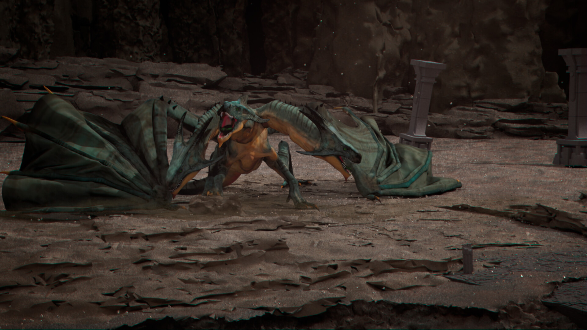 ArtStation - Dragon Landing CFX