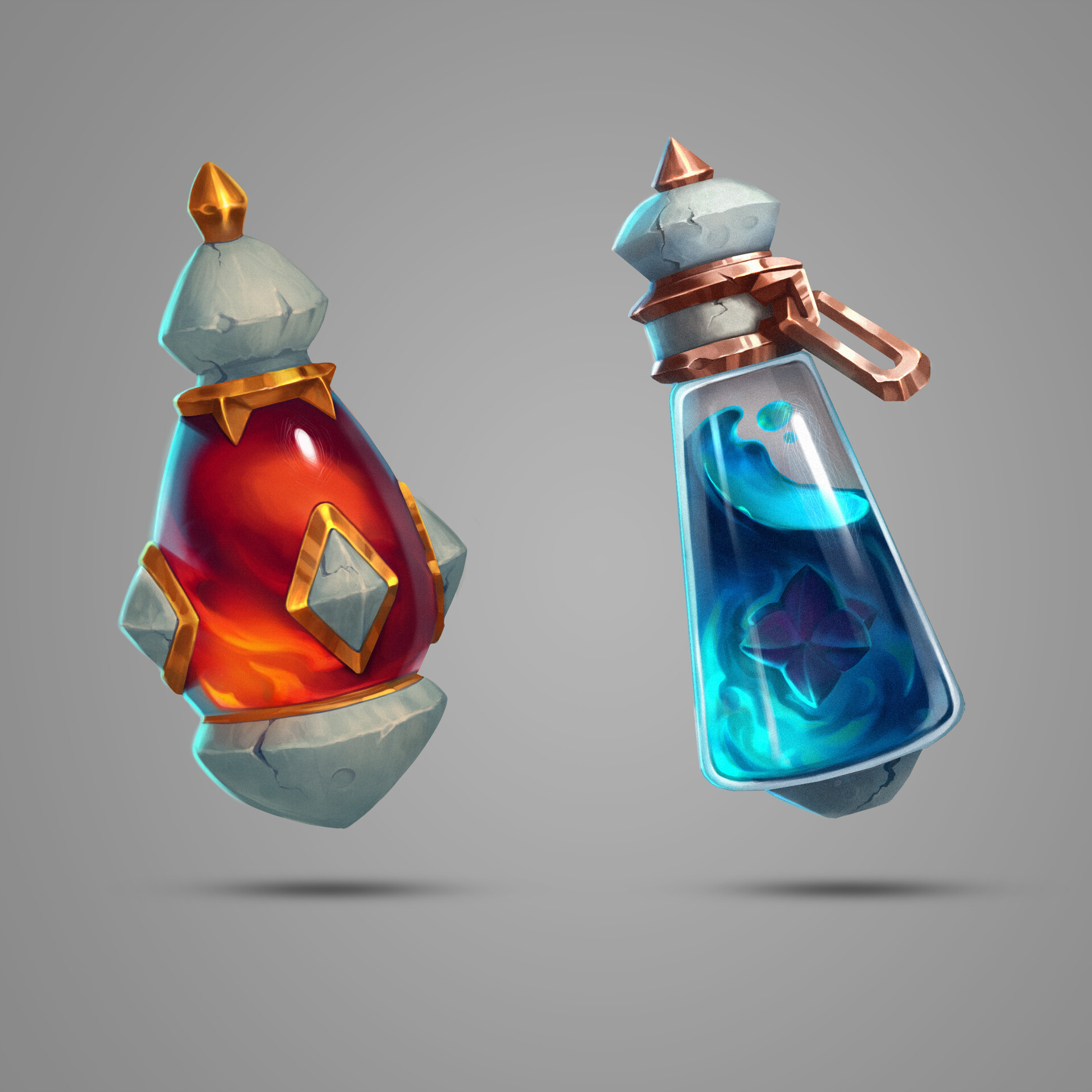 ArtStation - Bottle props