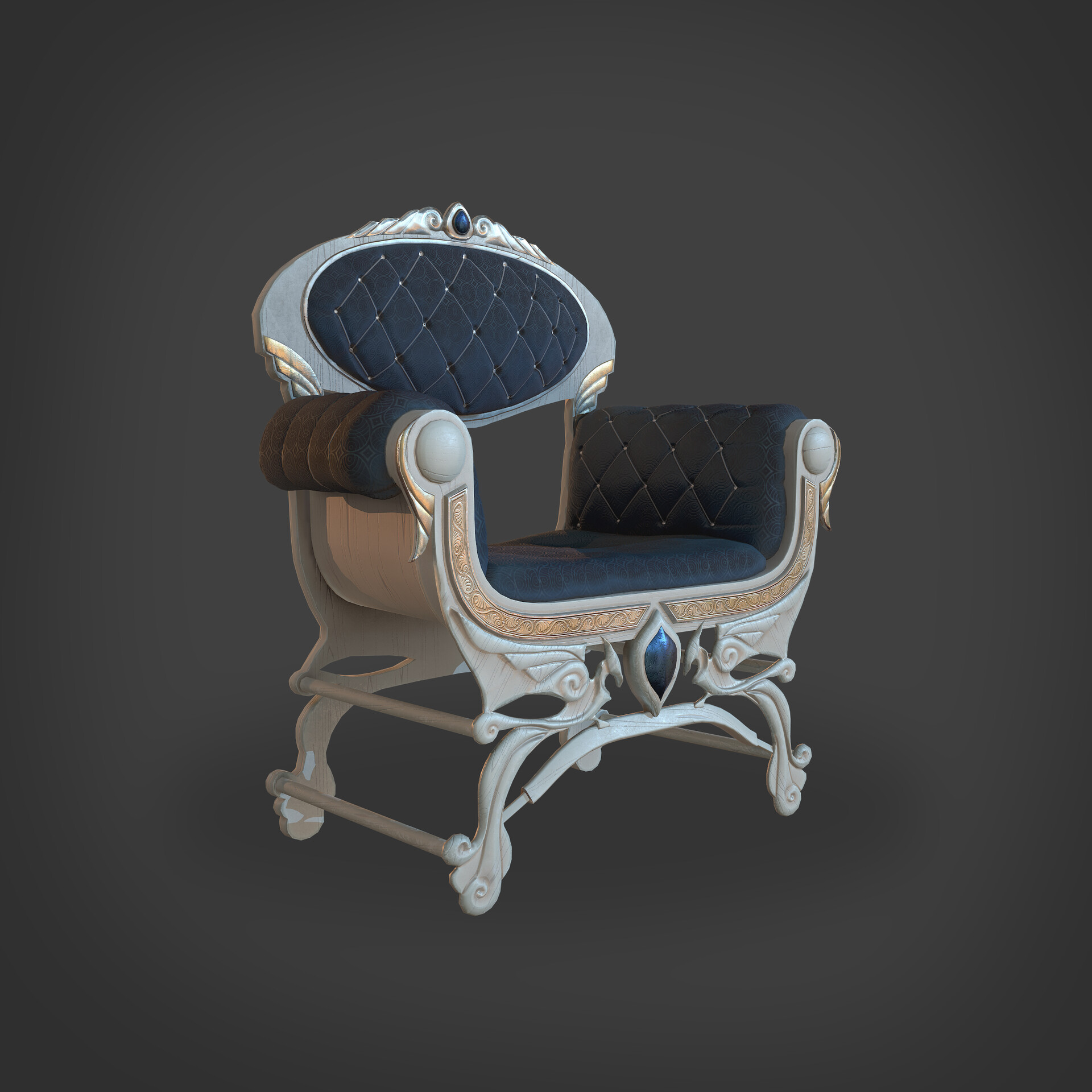 ArtStation - Baroque roman chair