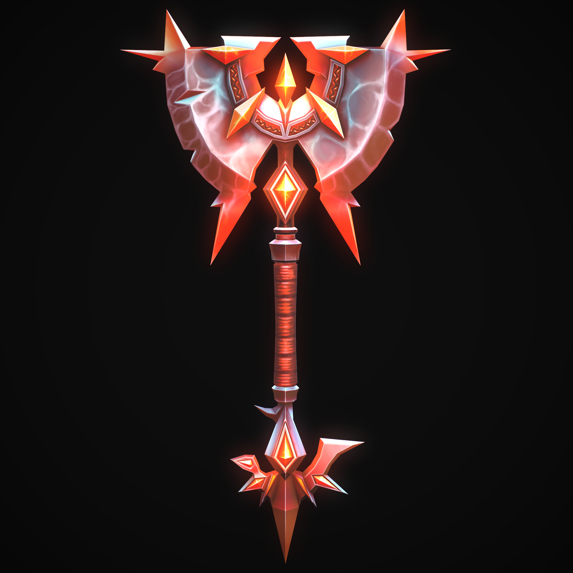 ArtStation - Stylized Handpainted Fantasy Battle Axe