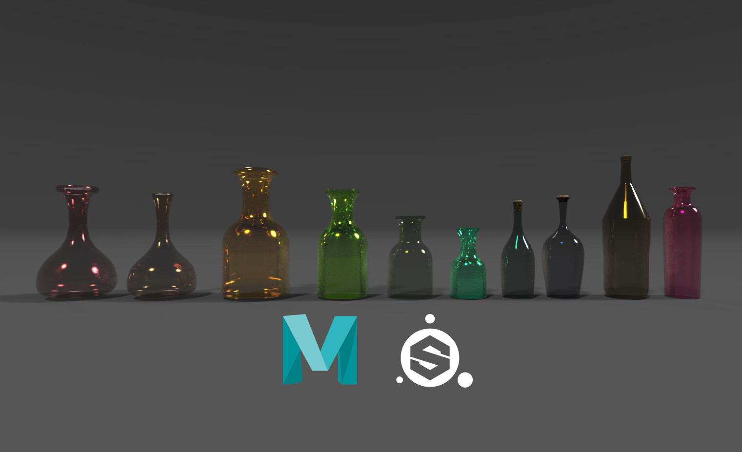 ArtStation - Low Poly Assets: Glass Bottles.