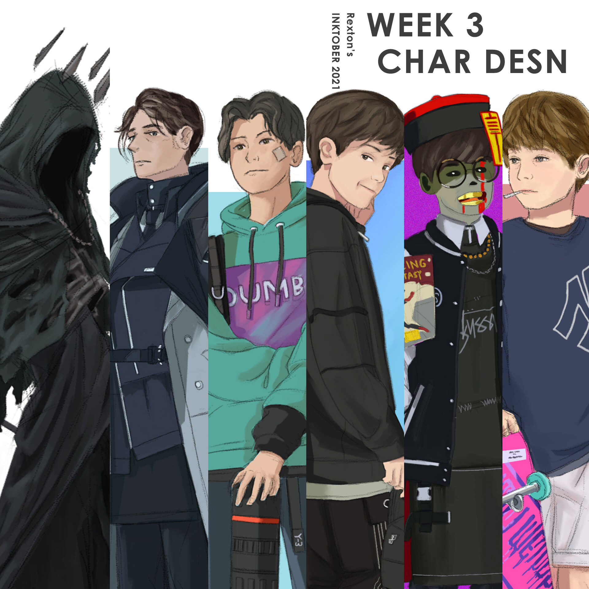 Rexton ‎‎‎ - Character Design (Inktober 2021 Week3)