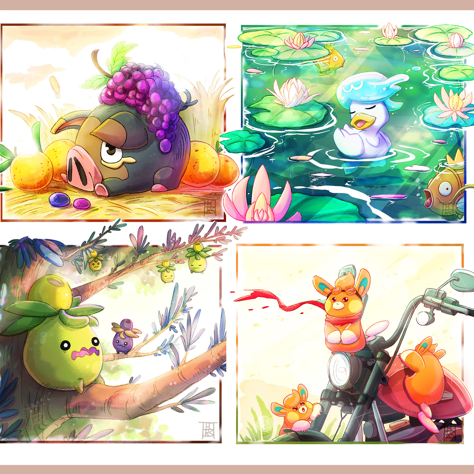 ArtStation - Pokemon Portraits - Paldea