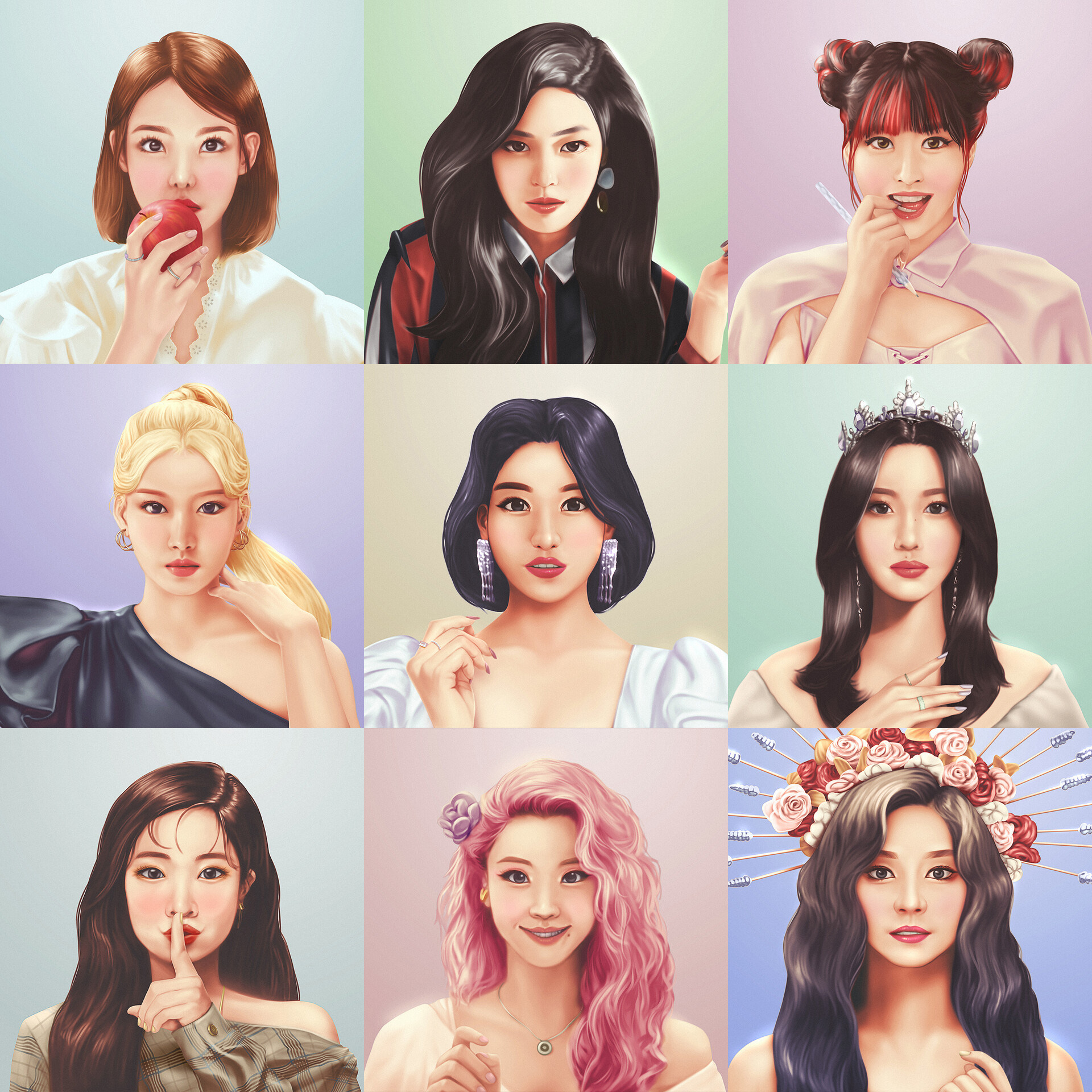 ArtStation - Twice - KPOP Fan-art