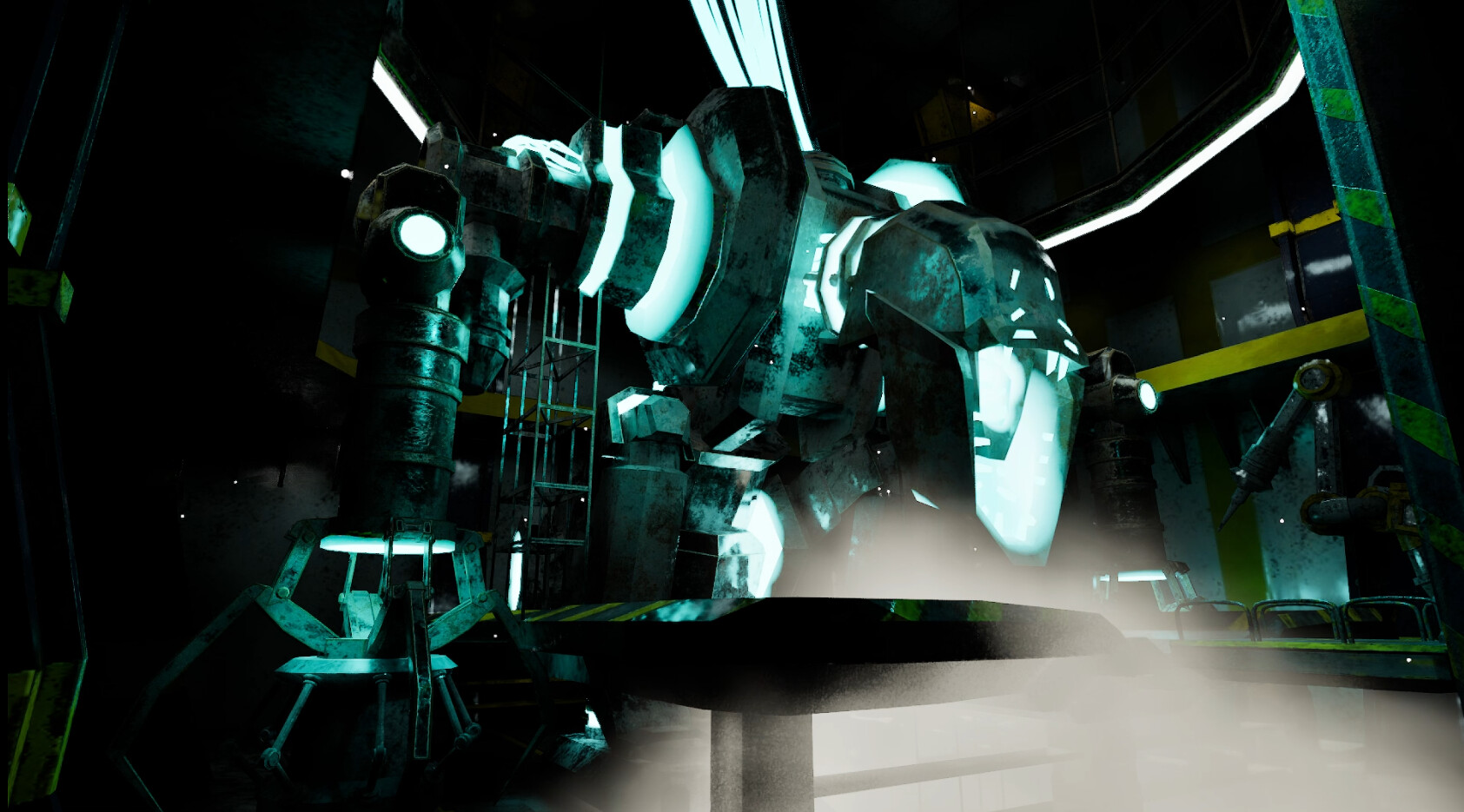 ArtStation - Abandoned Mecha Hangar