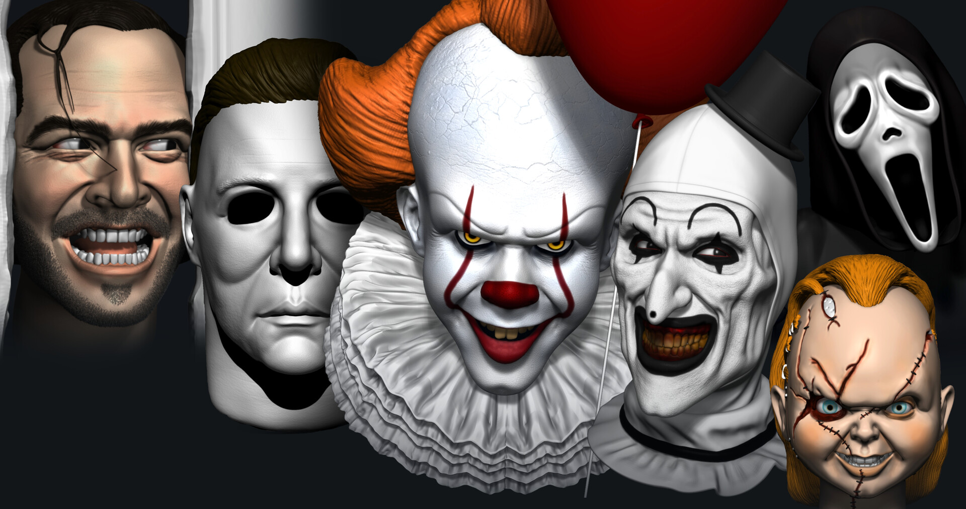 ArtStation - Horror Icons - Speed Sculpts