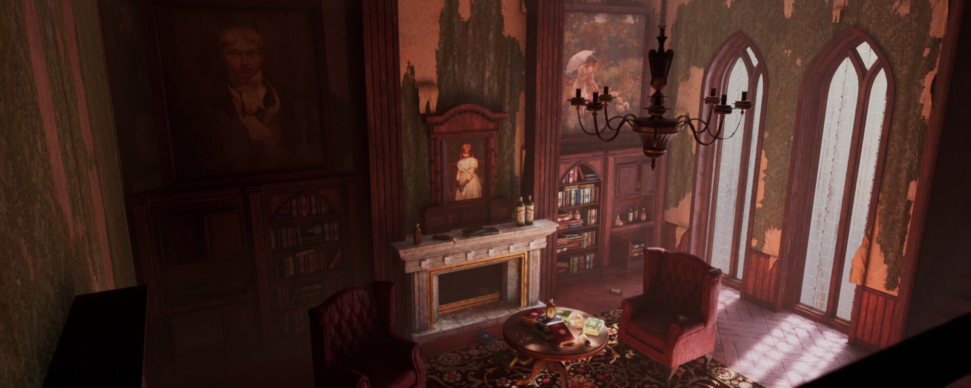 ArtStation - Mansion Library (WIP)